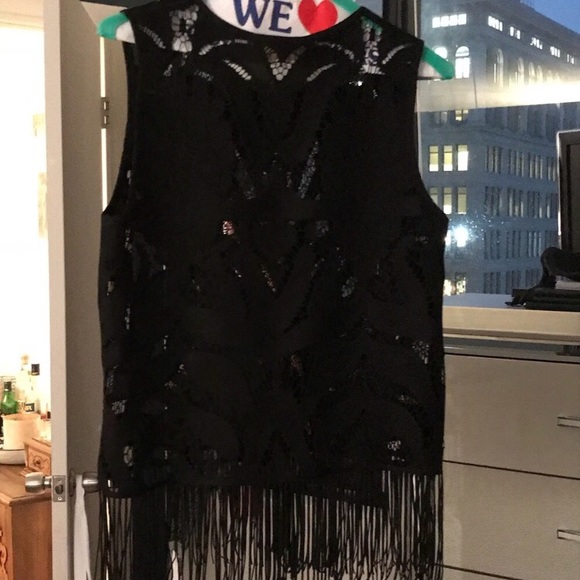 Zara | Tops | Zara Lace Fringe Top | Poshmark